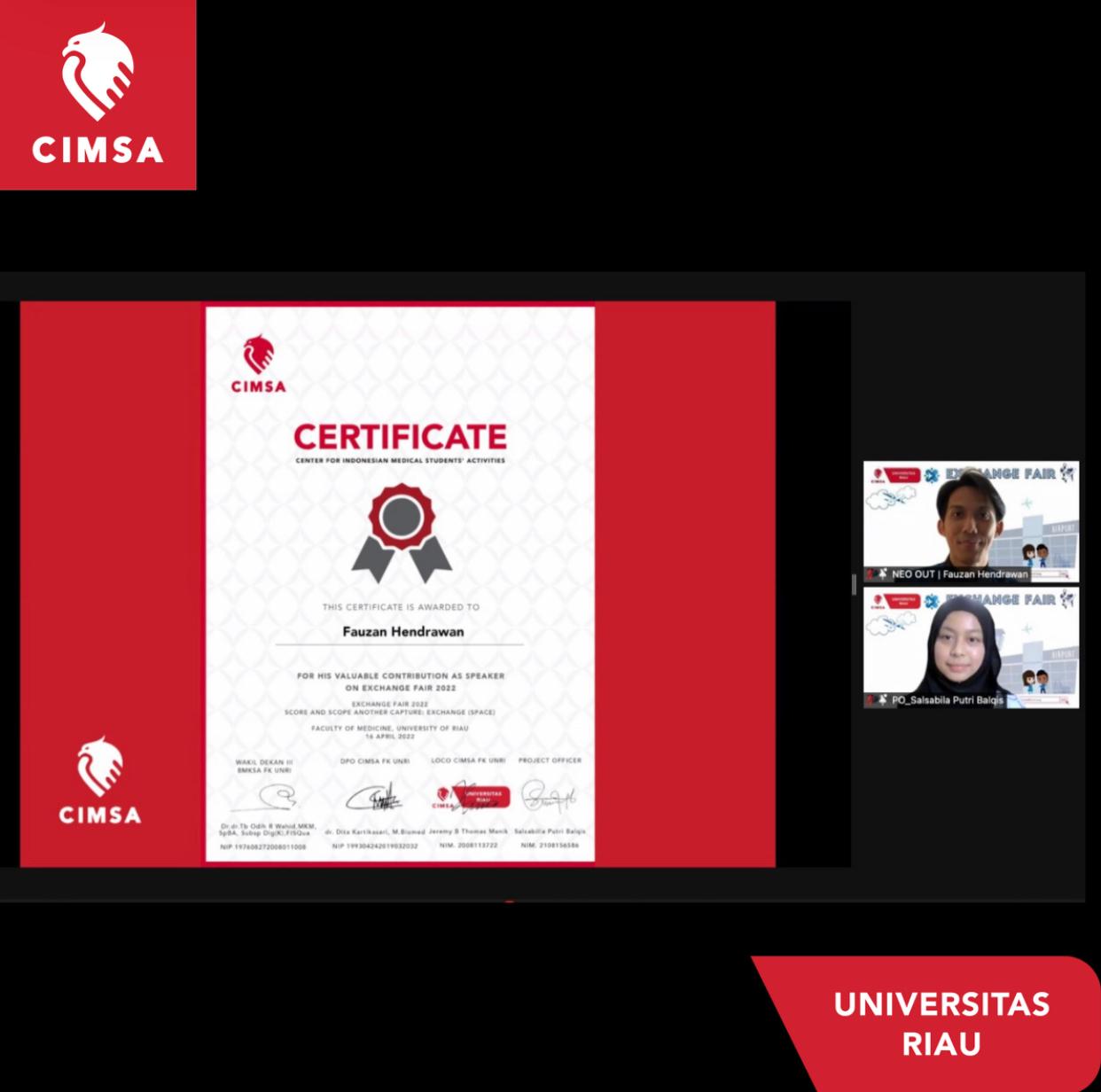 SPACE | CIMSA FK UNRI - RIAU INDONESIA